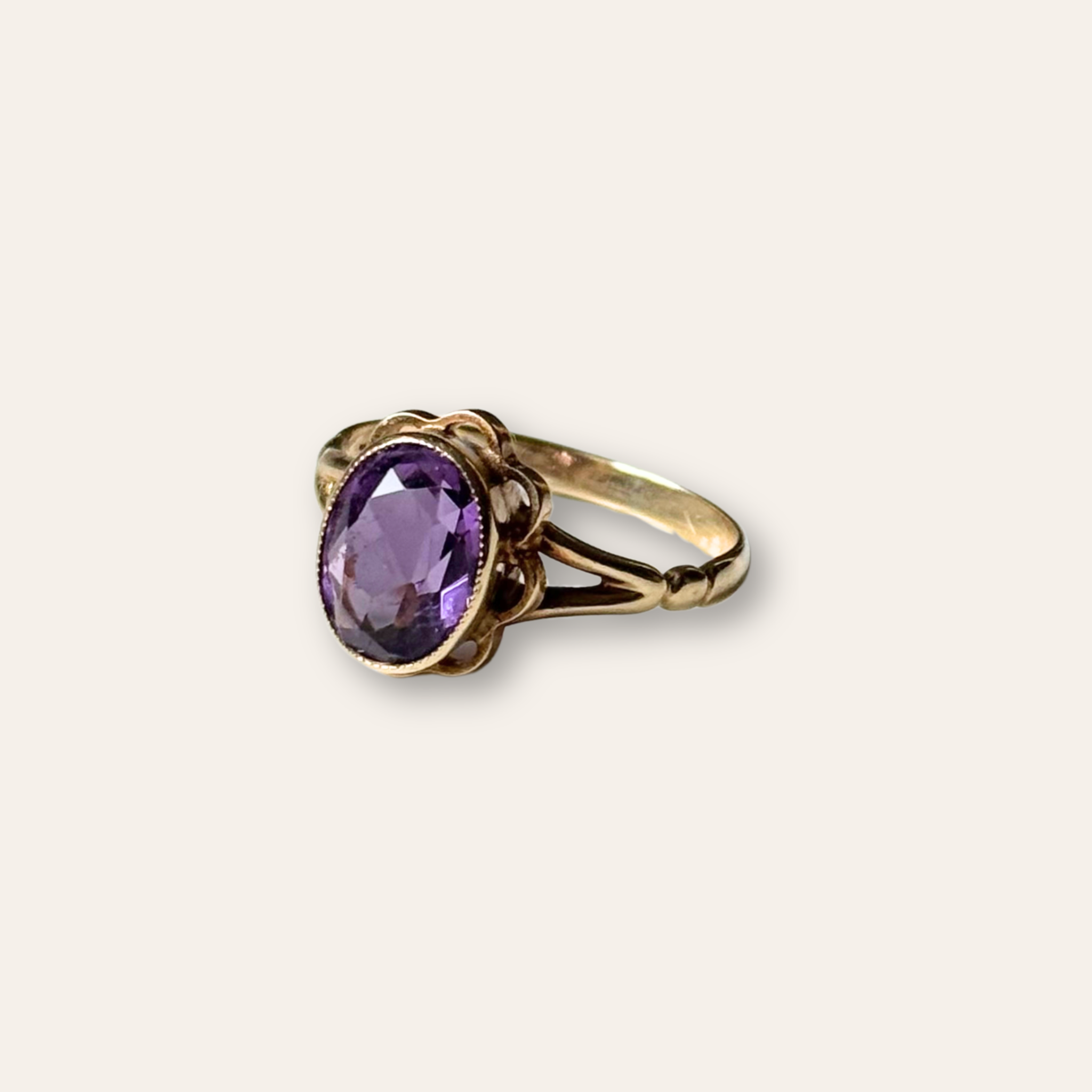 Amethist Bloem Ring